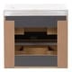 Spring Mill Cabinets 24" Innes 2-Drawer Floating Bathroom Vanity With White Sink Top - On Sale ...